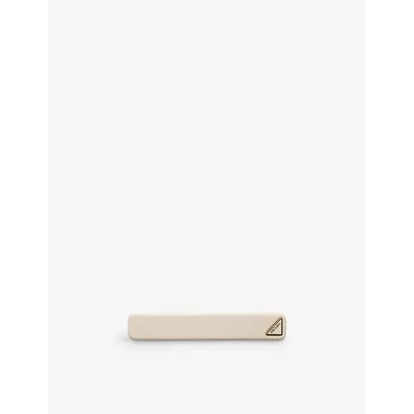 Prada Triangle-logo Plexiglas Hair Clip - Neutral