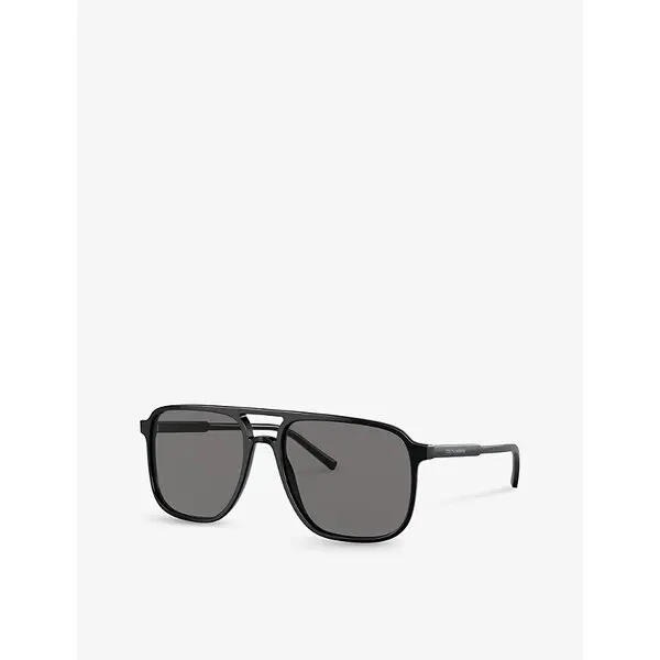 Dolce & Gabbana Dg4403 Pilot-frame Sunglasses - Black