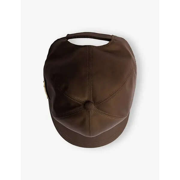 Prada Logo-plaque Nylon Baseball Cap - Brown