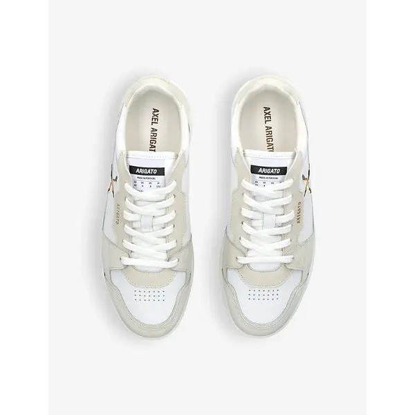 Axel Arigato Dice Lo Bird-motif Leather And Suede Low-top Trainers - White/comb