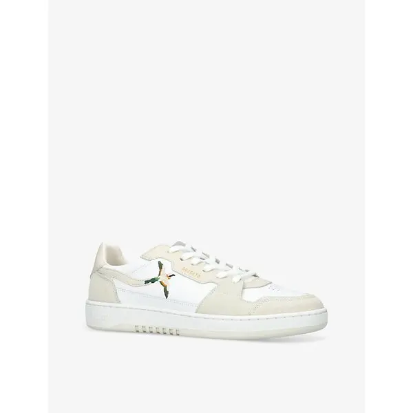 Axel Arigato Dice Lo Bird-motif Leather And Suede Low-top Trainers - White/comb