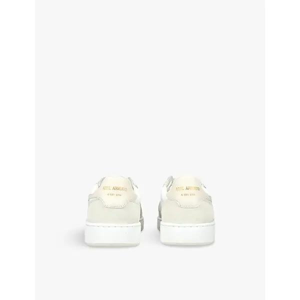 Axel Arigato Dice Lo Bird-motif Leather And Suede Low-top Trainers - White/comb