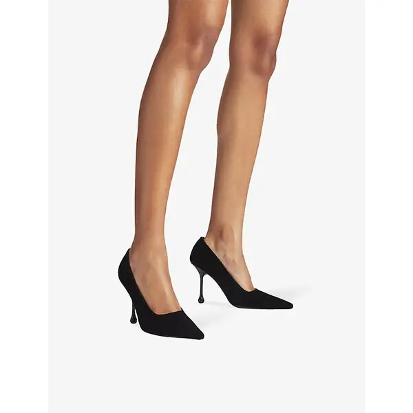 JIMMY CHOO Ixia 95 Velvet Heeled Courts