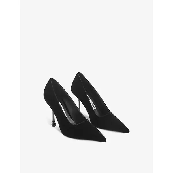 JIMMY CHOO Ixia 95 Velvet Heeled Courts
