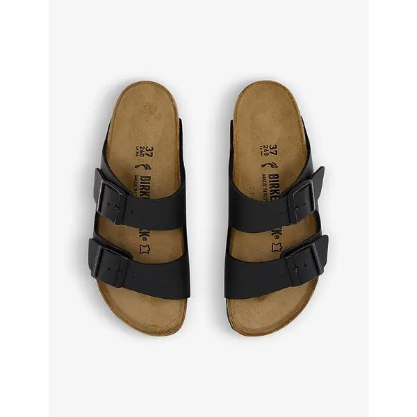 BIRKENSTOCK Arizona Two-strap Faux-leather Sandals - Black Birko Flor