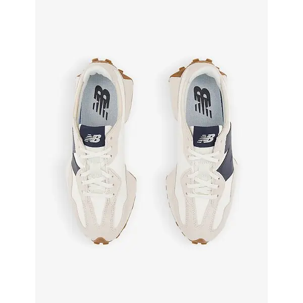 NEW BALANCE X Casablanca 327 Perforated Leather And Suede Trainers - Moonbeam