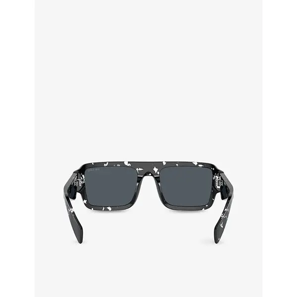Prada Rectangle-frame Abstract Sunglasses