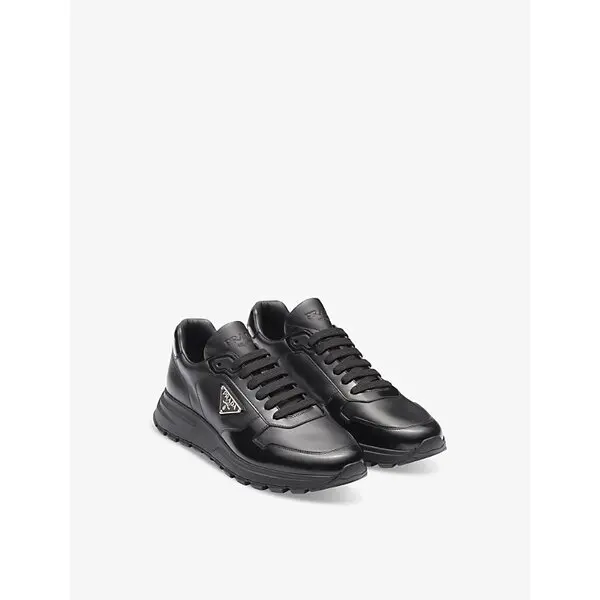 Prada Brand-plaque Leather Low-top Trainers