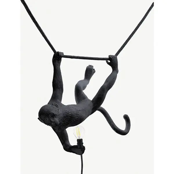 SELETTI Monkey Swing Resin Ceiling Lamp 44cm