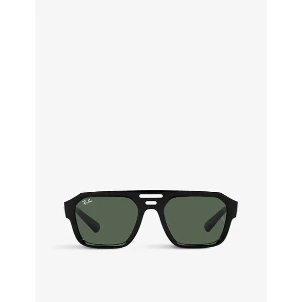 Ray-ban Faceted-frame Acetate Sunglasses - Black