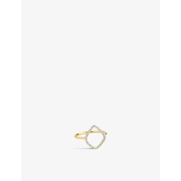 Monica Vinader Riva Diamond Ring - Yellow Gold