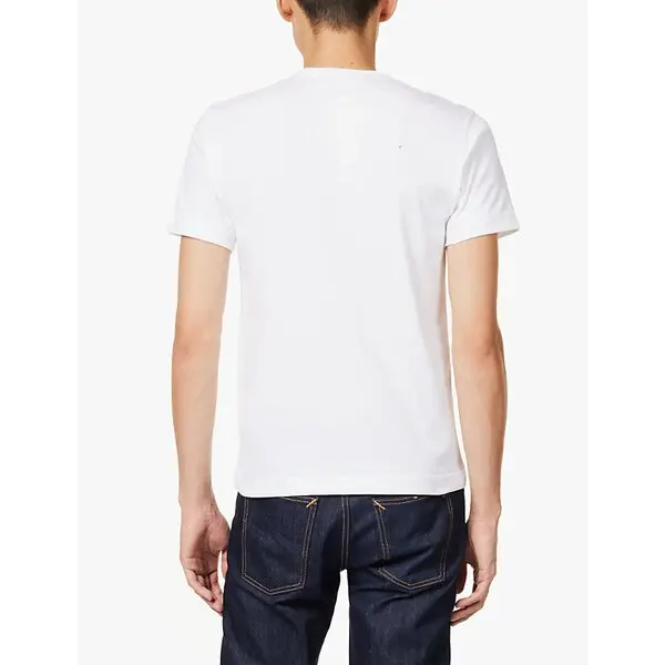 Play Comme Des Garcon Big And Small Heart Brand-appliqué Cotton-jersey T-shirt - Blue