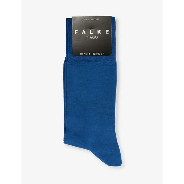 Falke Tiago Crew-length Cotton-blend Socks - Sapphire