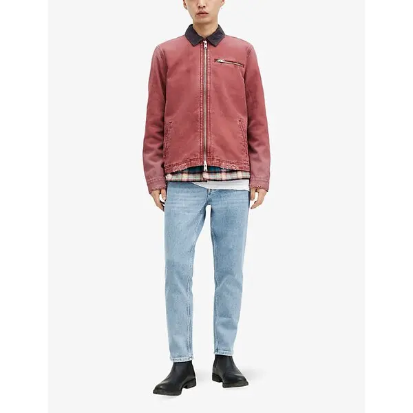 ALLSAINTS Dean Slim-fit Cropped Stretch-denim Jeans
