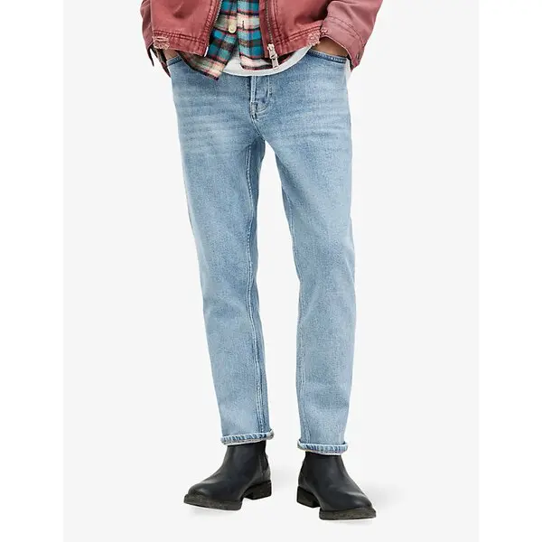 ALLSAINTS Dean Slim-fit Cropped Stretch-denim Jeans