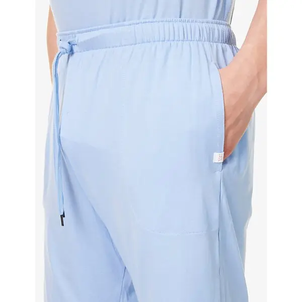 Derek Rose Basel Relaxed-fit Stretch-woven Pyjama Shorts - French