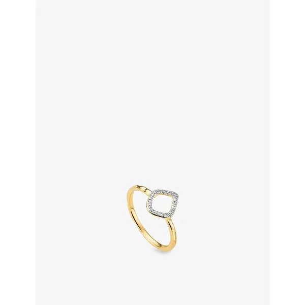 Monica Vinader Riva Mini Kite Diamond Ring - Yellow Gold