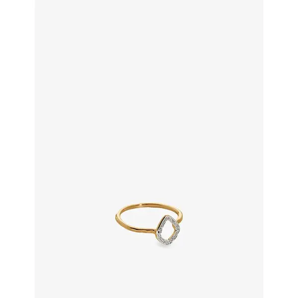 Monica Vinader Riva Mini Kite Diamond Ring - Yellow Gold