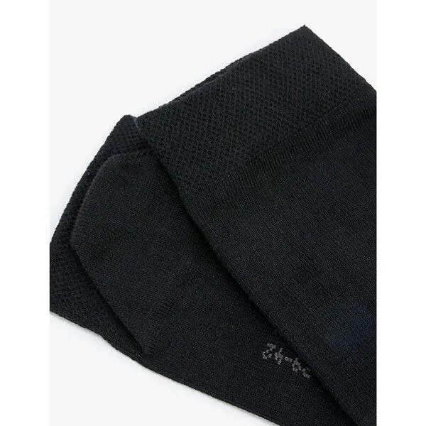 Falke Sensitive London Ankle-rise Stretch-cotton Socks - Black