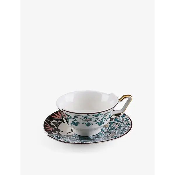 SELETTI Hybrid Aspero Porcelain Teacup And Saucer - One-color