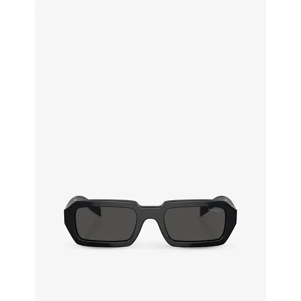 Prada Irregular-frame Acetate Sunglasses - Black