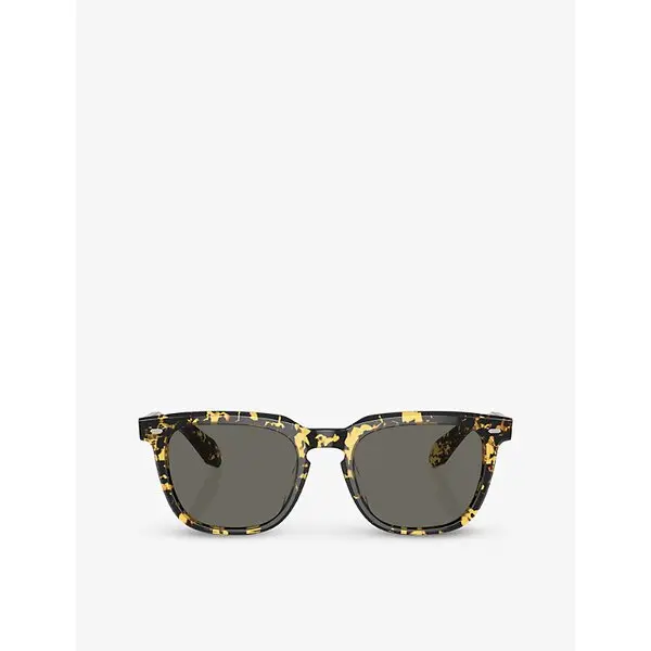 Oliver Spencer Rectangle-frame Sunglasses - Grey