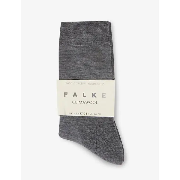 Falke Brushed Mid-calf Knit Socks - 3216 Light Greymel.