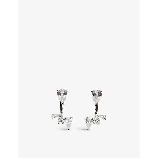 CARAT* LONDON Navis Crystal Stud Earrings - Silver