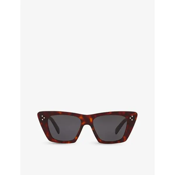 Celine Cl40187i Rectangle Sunglasses - Brown