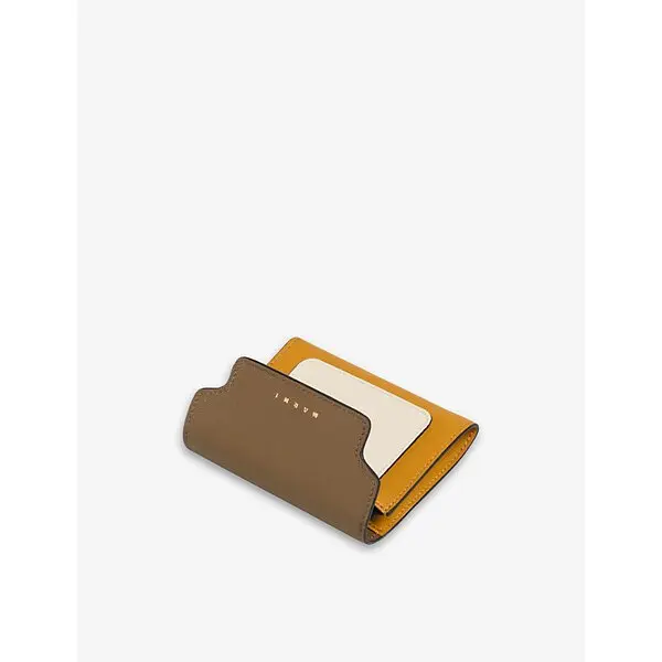 Marni Logo-print Zip-up Leather Wallet