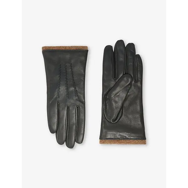 DENTS Lorraine Leather Gloves - Charcoal