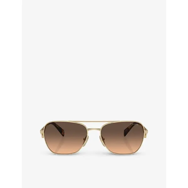 Prada Aviator Sunglasses - Gold