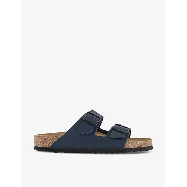 BIRKENSTOCK Arizona Double-strap Leather Sandals - Blue Birko Flor