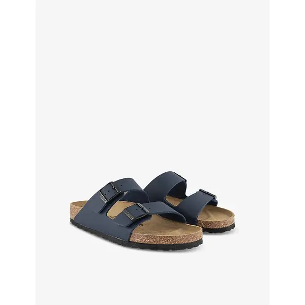 BIRKENSTOCK Arizona Double-strap Leather Sandals - Blue Birko Flor