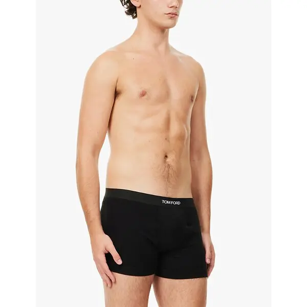 TOM FORD Branded-waistband Pack Of Two Stretch-cotton Trunks