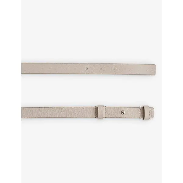 REISS Hayley Leather Belt - Stone
