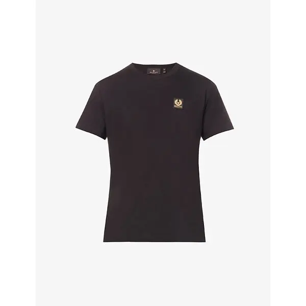 Belstaff Brand-patch Cotton-jersey T-shirt - Black