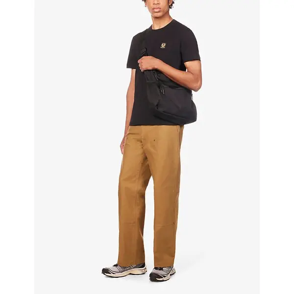 Belstaff Brand-patch Cotton-jersey T-shirt - Black