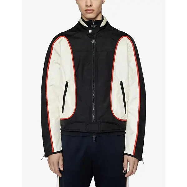 DIESEL® J-blink Contrast-paneled Jacket - Black Black Black
