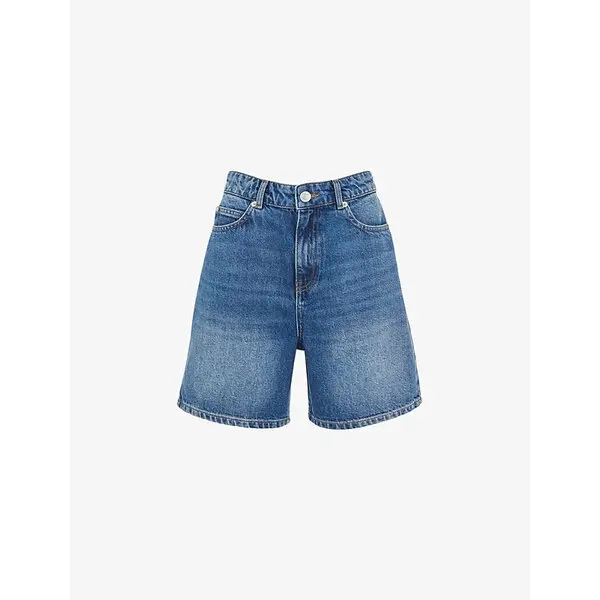 Whistles Regular-fit High-rise Denim Shorts - Blue