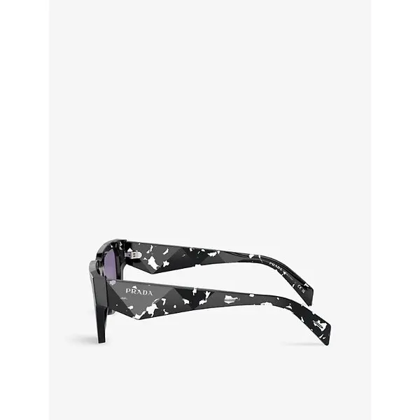 Prada Rectangle-frame Acetate Sunglasses - Black