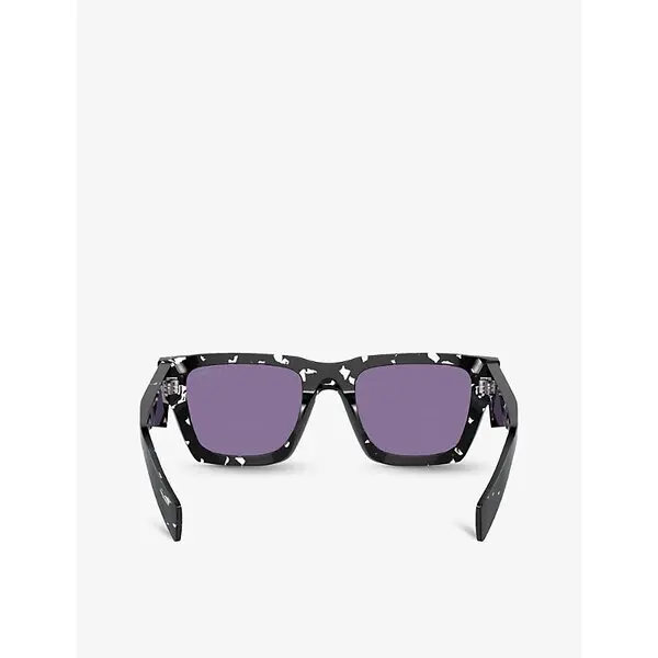 Prada Rectangle-frame Acetate Sunglasses - Black