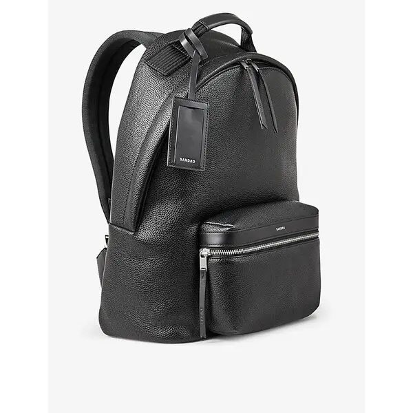 Sandro Coated-canvas Backpack - Noir / Gris