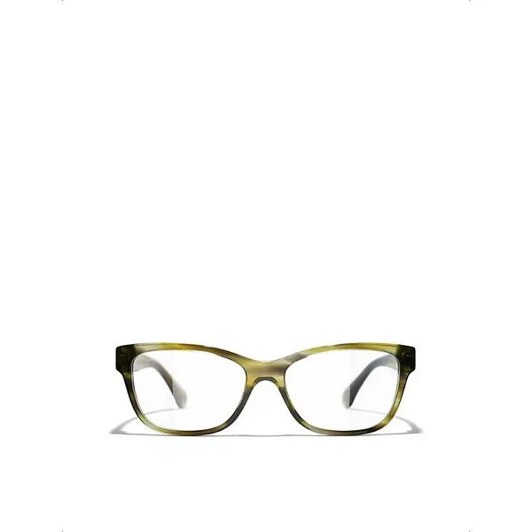Chanel Rectangle Eyeglasses - Green