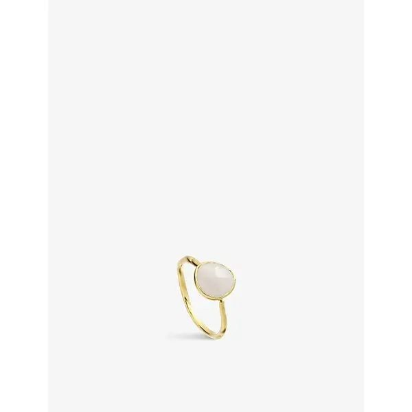 Monica Vinader Siren Moonstone Ring - Yellow Gold