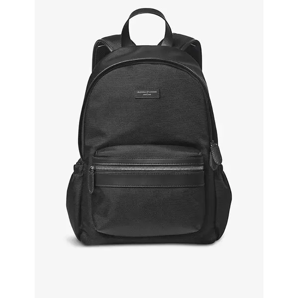 ASPINAL OF LONDON Logo Woven Backpack - Black
