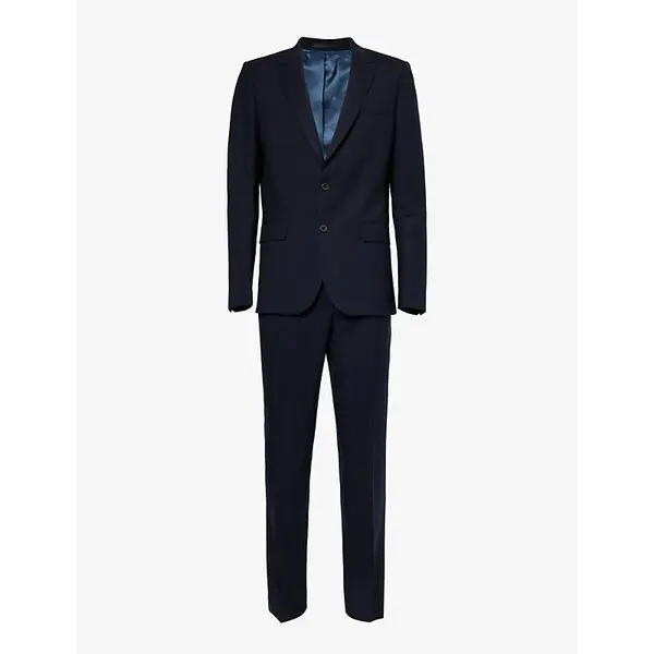 Paul Smith A Suit To Travel In Structured-shoulders Regular-fit Tapered-leg Wool Suit