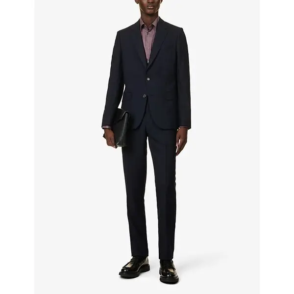 Paul Smith A Suit To Travel In Structured-shoulders Regular-fit Tapered-leg Wool Suit