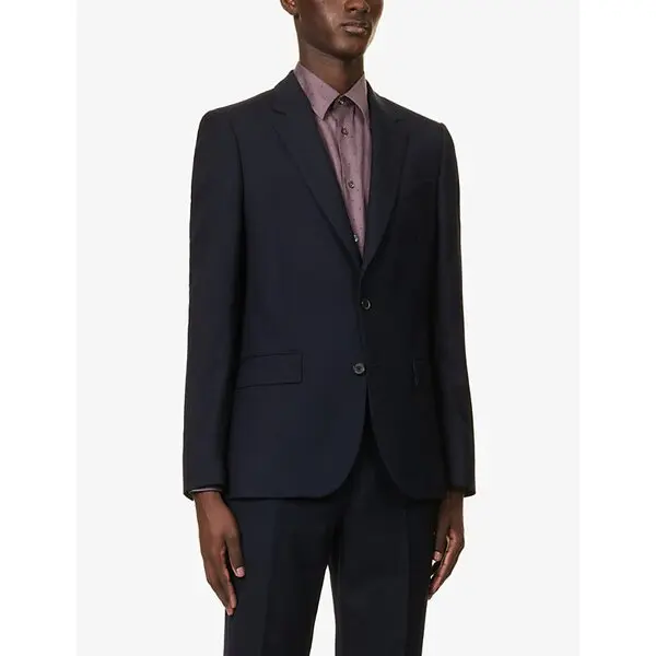 Paul Smith A Suit To Travel In Structured-shoulders Regular-fit Tapered-leg Wool Suit