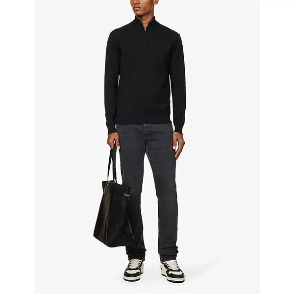 ARNE Cotton-knit Funnel Neck Jumper